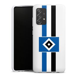 DeinDesign Galaxy A52s 5G Handy Silikon H&uuml;lle Case wei&szlig; Handyh&uuml;lle Hsv Transparent Hamburger Sv Silikon Case