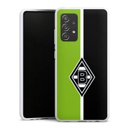 DeinDesign Galaxy A52s 5G Handy Silikon H&uuml;lle Case wei&szlig; Handyh&uuml;lle Borussia M&ouml;nchengladbach Gladbach Bundesliga Silikon Case