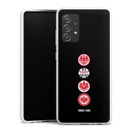DeinDesign Galaxy A52s 5G Handy Silikon H&uuml;lle Case wei&szlig; Handyh&uuml;lle Sge Eintracht Frankfurt Soccer Silikon Case