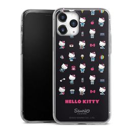 DeinDesign iPhone 11 Pro Handy Slim Case Silikon Handyh&uuml;lle transparent H&uuml;lle extra d&uuml;nn Kindheit Merchandise Hello Kitty Silikon Slim Case