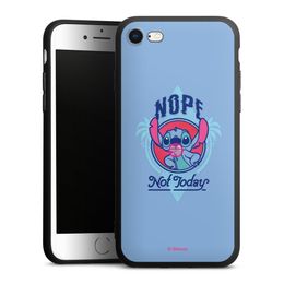 DeinDesign iPhone SE (2020) Handy Premium Silikon H&uuml;lle Handyh&uuml;lle schwarz Case Disney Sayings Lilo & Stitch Silikon Premium Case