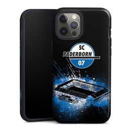 DeinDesign iPhone 12 Pro Max Handy Panzer Handyh&uuml;lle robuste Outdoor H&uuml;lle Schutzh&uuml;lle gl&auml;nzend Official Licensed Product Stadium Sc Paderborn 07 Tough Case