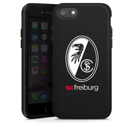 DeinDesign iPhone SE (2020) Handy Panzer Handyh&uuml;lle robuste Outdoor H&uuml;lle Schutzh&uuml;lle gl&auml;nzend Sc Freiburg Official Licensed Product Coat Of Arms Tough Case