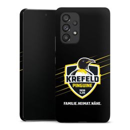 DeinDesign Galaxy A53 5G Handy Premium Case Smartphone Handyh&uuml;lle Schutzh&uuml;lle gl&auml;nzend Ice Hockey Sports Krefeld Pinguine Premium Case