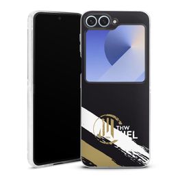 DeinDesign Galaxy Z Flip 6 Handy Hard Case Schutzh&uuml;lle transparent Smartphone Handy H&uuml;lle Thw Kiel Handball Logo Hard Case