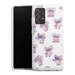 DeinDesign Galaxy A52s 5G Handy Silikon H&uuml;lle Case wei&szlig; Handyh&uuml;lle Angel Lilo & Stitch Disney Silikon Case