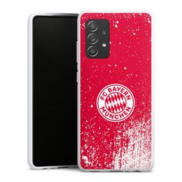 DeinDesign Galaxy A52s 5G Handy Silikon H&uuml;lle Case wei&szlig; Handyh&uuml;lle Fcb Fc Bayern M&uuml;nchen Official Licensed Product Silikon Case