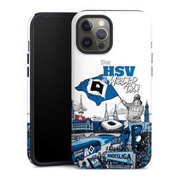DeinDesign iPhone 12 Pro Max Handy Panzer Handyh&uuml;lle robuste Outdoor H&uuml;lle Schutzh&uuml;lle gl&auml;nzend Ascent Hamburger Sv Official Licensed Product Tough Case