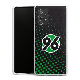 DeinDesign Galaxy A52s 5G Handy Silikon H&uuml;lle Case wei&szlig; Handyh&uuml;lle Logo Hannover 96 Muster Silikon Case