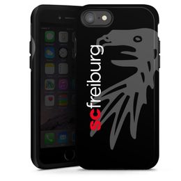 DeinDesign iPhone SE (2020) Handy Panzer Handyh&uuml;lle robuste Outdoor H&uuml;lle Schutzh&uuml;lle gl&auml;nzend Sc Freiburg Logo Official Licensed Product Tough Case