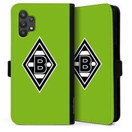 DeinDesign Galaxy A32 5G Handy Klapph&uuml;lle Handyh&uuml;lle aus Kunst Leder schwarz Flip Case Gladbach Soccer Borussia M&ouml;nchengladbach Sideflip mit langer Lasche