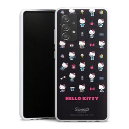 DeinDesign Galaxy A52s 5G Handy Silikon H&uuml;lle Case wei&szlig; Handyh&uuml;lle Kindheit Merchandise Hello Kitty Silikon Case