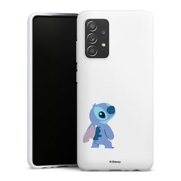 DeinDesign Galaxy A52s 5G Handy Silikon H&uuml;lle Case wei&szlig; Handyh&uuml;lle Merchandise Disney Lilo & Stitch Silikon Case