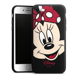 DeinDesign iPhone SE (2020) Handy Premium Silikon H&uuml;lle Handyh&uuml;lle schwarz Case Minnie Mouse Official Licensed Product Disney Silikon Premium Case