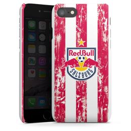 DeinDesign iPhone SE (2020) Handy Premium Case Smartphone Handyh&uuml;lle Schutzh&uuml;lle matt Stripes Fc Red Bull Salzburg Official Licensed Product Premium Case