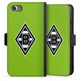 DeinDesign iPhone SE (2020) Handy Klapph&uuml;lle Handyh&uuml;lle aus Kunst Leder schwarz Flip Case Gladbach Borussia M&ouml;nchengladbach Soccer Sideflip mit Lasche