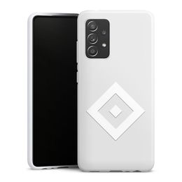 DeinDesign Galaxy A52s 5G Handy Silikon H&uuml;lle Case wei&szlig; Handyh&uuml;lle Hsv Coat Of Arms Hamburger Sv Silikon Case