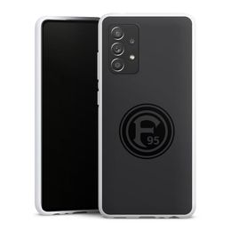 DeinDesign Galaxy A52s 5G Handy Silikon H&uuml;lle Case wei&szlig; Handyh&uuml;lle Logo F95 Fortuna D&uuml;sseldorf Silikon Case