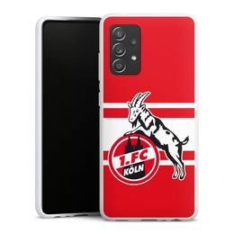 DeinDesign Galaxy A52s 5G Handy Silikon H&uuml;lle Case wei&szlig; Handyh&uuml;lle 1. Fc K&ouml;ln Official Licensed Product Coat Of Arms Silikon Case