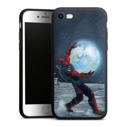 DeinDesign iPhone SE (2020) Handy Premium Silikon H&uuml;lle Handyh&uuml;lle schwarz Case Marvel Moon Deadpool Silikon Premium Case