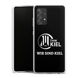 DeinDesign Galaxy A52s 5G Handy Silikon H&uuml;lle Case wei&szlig; Handyh&uuml;lle Merchandise Handball Thw Kiel Silikon Case
