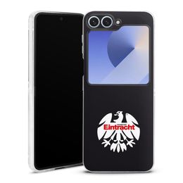 DeinDesign Galaxy Z Flip 7 FE Handy Hard Case Schutzh&uuml;lle transparent Smartphone Handy H&uuml;lle Logo Retro Eagle Hard Case