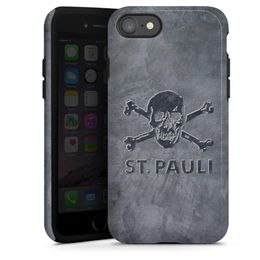 DeinDesign iPhone SE (2020) Handy Panzer Handyh&uuml;lle robuste Outdoor H&uuml;lle Schutzh&uuml;lle gl&auml;nzend Concrete Logo Fc St. Pauli Tough Case