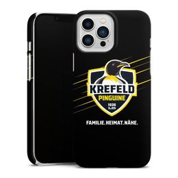 DeinDesign iPhone 13 Pro Max Handy Premium Case Smartphone Handyh&uuml;lle Schutzh&uuml;lle matt Sports Krefeld Pinguine Ice Hockey Premium Case