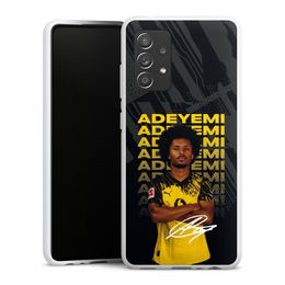 DeinDesign Galaxy A52s 5G Handy Silikon H&uuml;lle Case wei&szlig; Handyh&uuml;lle Bvb Borussia Dortmund Karim Adeyemi Silikon Case