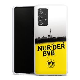 DeinDesign Galaxy A52s 5G Handy Silikon H&uuml;lle Case wei&szlig; Handyh&uuml;lle Borussia Dortmund Statement Bvb Silikon Case