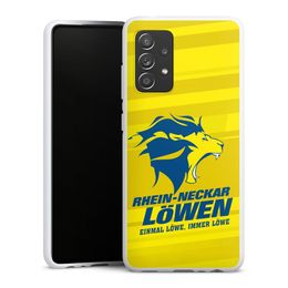 DeinDesign Galaxy A52s 5G Handy Silikon H&uuml;lle Case wei&szlig; Handyh&uuml;lle Official Licensed Product Rhein-Neckar-L&ouml;wen Rnl Silikon Case