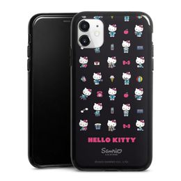DeinDesign iPhone 11 Handy Silikon H&uuml;lle Case schwarz Handyh&uuml;lle Kindheit Merchandise Hello Kitty