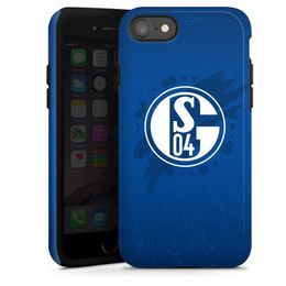 DeinDesign iPhone SE (2020) Handy Panzer Handyh&uuml;lle robuste Outdoor H&uuml;lle Schutzh&uuml;lle gl&auml;nzend Fc Schalke 04 Official Licensed Product Tough Case