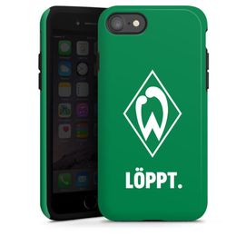 DeinDesign iPhone SE (2020) Handy Panzer Handyh&uuml;lle robuste Outdoor H&uuml;lle Schutzh&uuml;lle gl&auml;nzend Sv Werder Bremen Official Licensed Product Statement Tough Case
