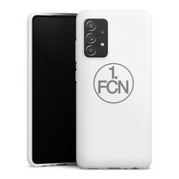 DeinDesign Galaxy A52s 5G Handy Silikon H&uuml;lle Case wei&szlig; Handyh&uuml;lle 1. Fc N&uuml;rnberg 1. Fcn Transparent Silikon Case