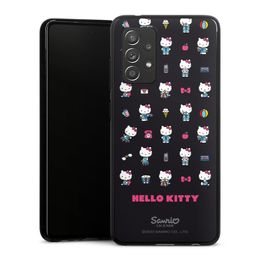DeinDesign Galaxy A52s 5G Handy Silikon H&uuml;lle Case schwarz Handyh&uuml;lle Kindheit Merchandise Hello Kitty