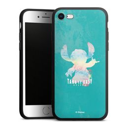 DeinDesign iPhone SE (2020) Handy Premium Silikon H&uuml;lle Handyh&uuml;lle schwarz Case Official Licensed Product Lilo & Stitch Disney Silikon Premium Case