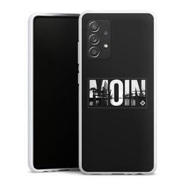 DeinDesign Galaxy A52s 5G Handy Silikon H&uuml;lle Case wei&szlig; Handyh&uuml;lle Hamburger Sv Hsv Official Licensed Product Silikon Case