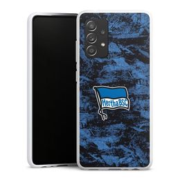 DeinDesign Galaxy A52s 5G Handy Silikon H&uuml;lle Case wei&szlig; Handyh&uuml;lle Flag Logo Hertha Bsc Silikon Case