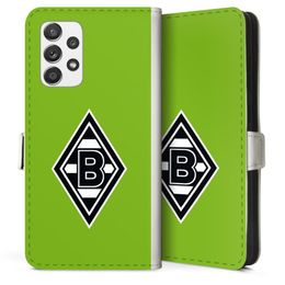 DeinDesign Galaxy A52s 5G Handy Klapph&uuml;lle Handyh&uuml;lle aus Kunst Leder wei&szlig; Flip Case Gladbach Soccer Borussia M&ouml;nchengladbach Sideflip mit Lasche