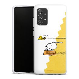 DeinDesign Galaxy A52s 5G Handy Silikon H&uuml;lle Case wei&szlig; Handyh&uuml;lle Peanuts Snoopy Children Silikon Case