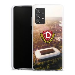 DeinDesign Galaxy A52s 5G Handy Silikon H&uuml;lle Case wei&szlig; Handyh&uuml;lle Stadium Sg Dynamo Dresden Sgd Silikon Case
