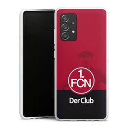 DeinDesign Galaxy A52s 5G Handy Silikon H&uuml;lle Case wei&szlig; Handyh&uuml;lle Official Licensed Product Der Club 1. Fc N&uuml;rnberg Silikon Case
