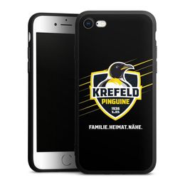 DeinDesign iPhone SE (2022) Handy Premium Silikon H&uuml;lle Handyh&uuml;lle schwarz Case Sports Krefeld Pinguine Ice Hockey Silikon Premium Case