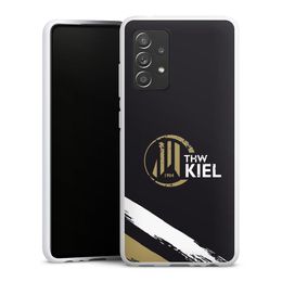 DeinDesign Galaxy A52s 5G Handy Silikon H&uuml;lle Case wei&szlig; Handyh&uuml;lle Logo Handball Thw Kiel Silikon Case