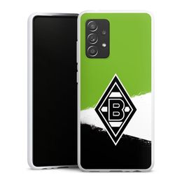 DeinDesign Galaxy A52s 5G Handy Silikon H&uuml;lle Case wei&szlig; Handyh&uuml;lle Borussia M&ouml;nchengladbach Bmg Official Licensed Product Silikon Case