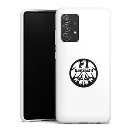 DeinDesign Galaxy A52s 5G Handy Silikon H&uuml;lle Case wei&szlig; Handyh&uuml;lle Eagle Logo Eintracht Frankfurt Silikon Case