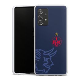 DeinDesign Galaxy A52s 5G Handy Silikon H&uuml;lle Case wei&szlig; Handyh&uuml;lle Logo 1. Fck 1. Fc Kaiserslautern Silikon Case
