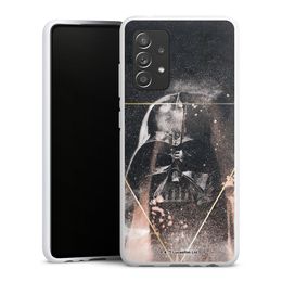 DeinDesign Galaxy A52s 5G Handy Silikon H&uuml;lle Case wei&szlig; Handyh&uuml;lle Darth Vader Official Licensed Product Star Wars Silikon Case