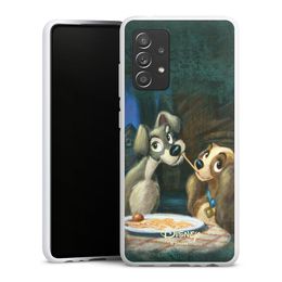 DeinDesign Galaxy A52s 5G Handy Silikon H&uuml;lle Case wei&szlig; Handyh&uuml;lle Official Licensed Product Disney Lady And The Tramp Silikon Case
